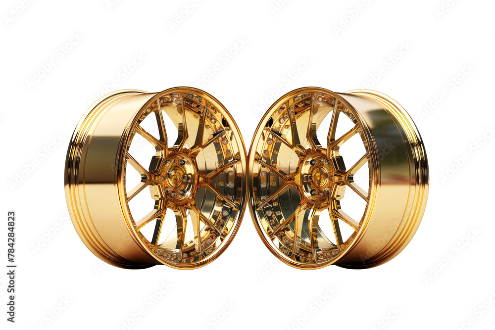 Car gold rims on transparent background Stock Photo | Adobe Stock
