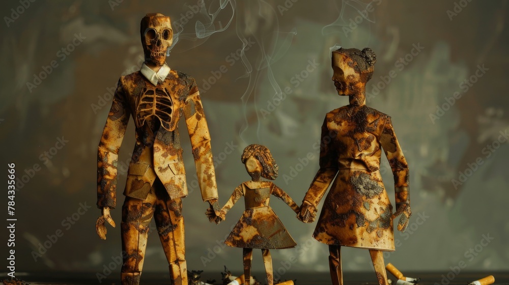 Illustration Stock Paper dolls, parents and daughter. Daddy doll have ...