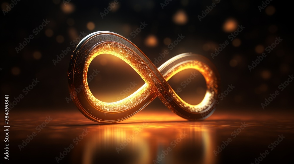 Infinity sign . AI power, VR technology, and the eternal concept ...