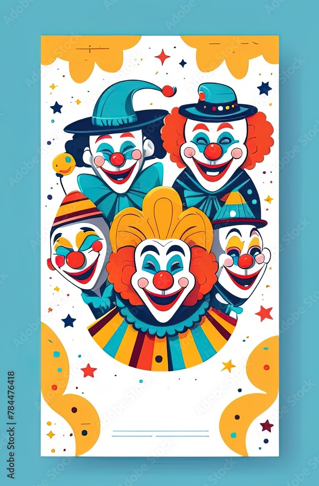Border for Purim Carnival banner with illustration of variety purim ...