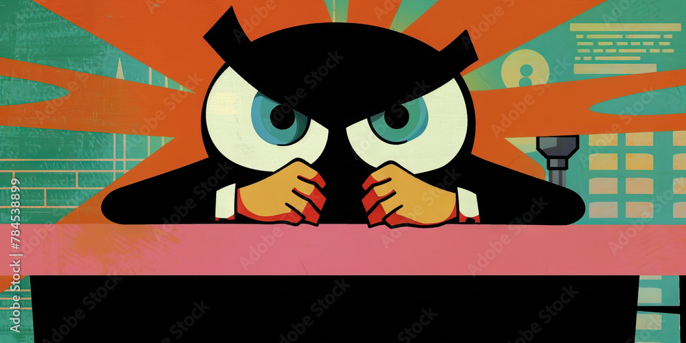 Azure Anxiety at Work: Hands gripping a desk, eyes filled with dread ...