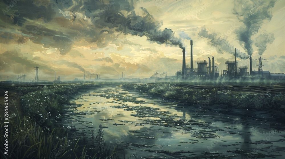 Illustrate the stark reality of environmental damage caused by ...