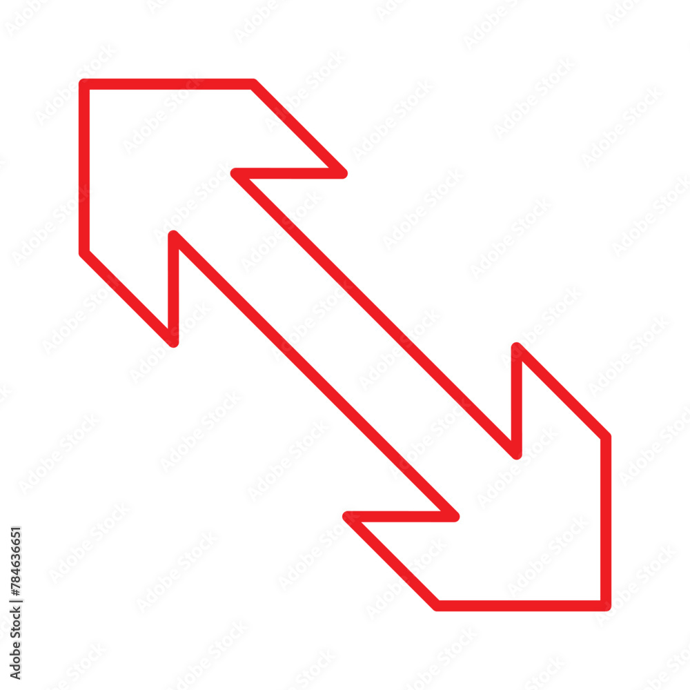 Red curved arrow icon with transparent background. Going up arrow sign ...