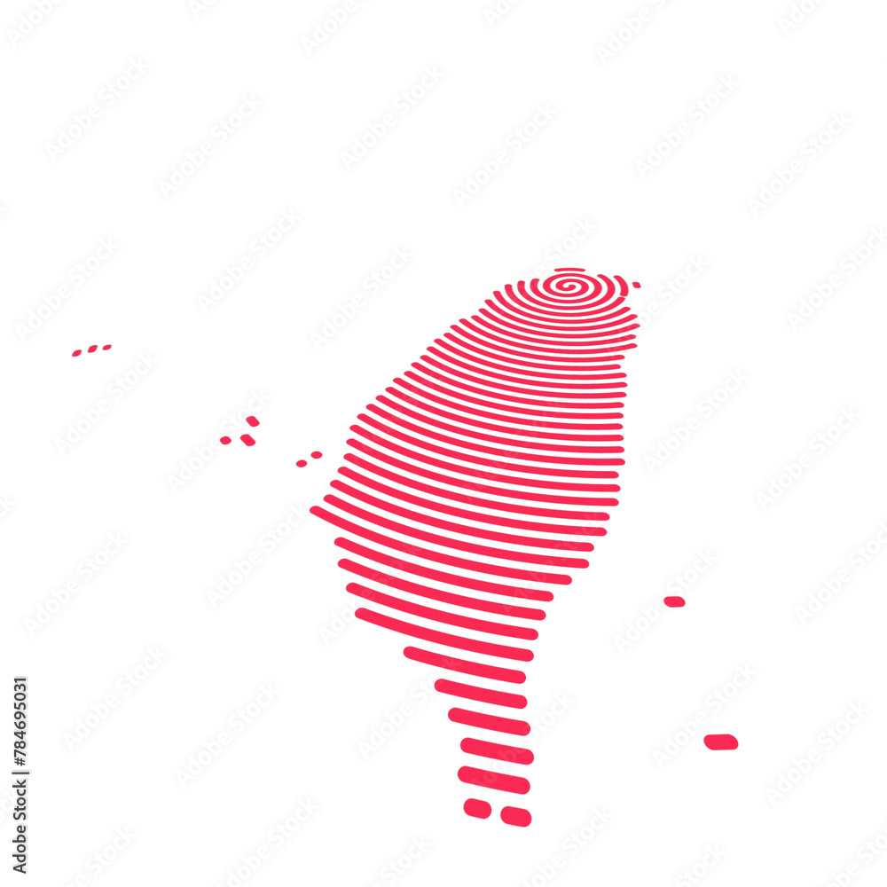 Creative map of Taiwan. Political map. Taipei. Capital. Spiral ...