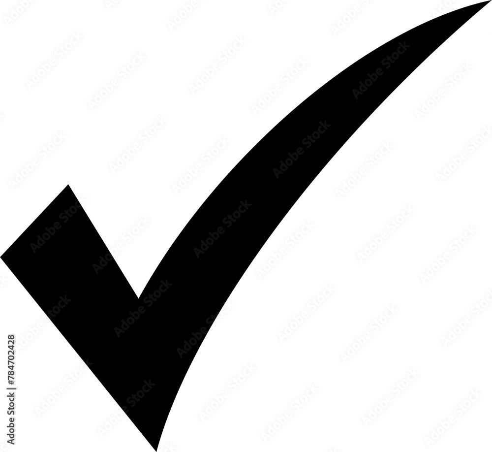 Black check marks, isolated tick symbols, checklist signs, and an ...