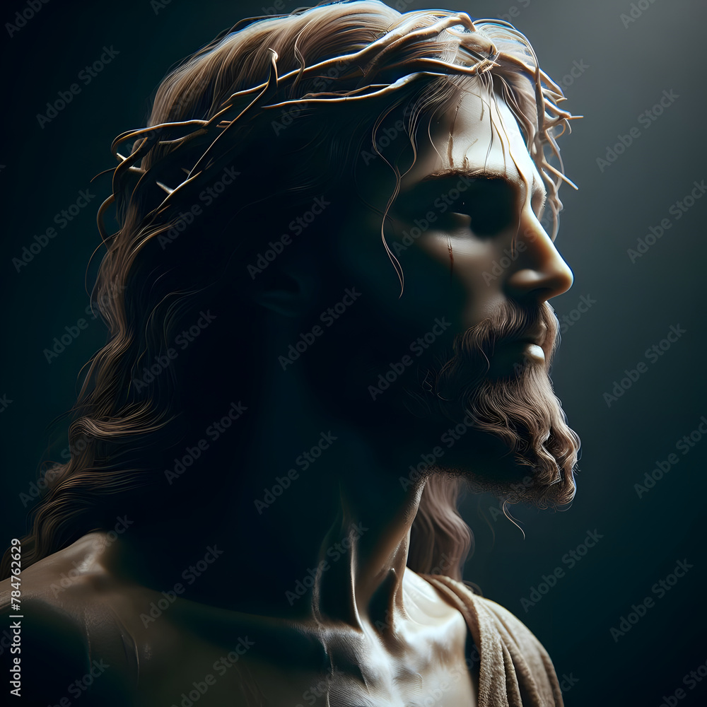 Jesus Christ crucified image Stock Illustration | Adobe Stock