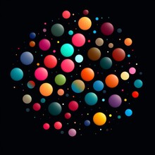 Black Background Rainbow Dots Paper Free Stock Photo - Public Domain ...