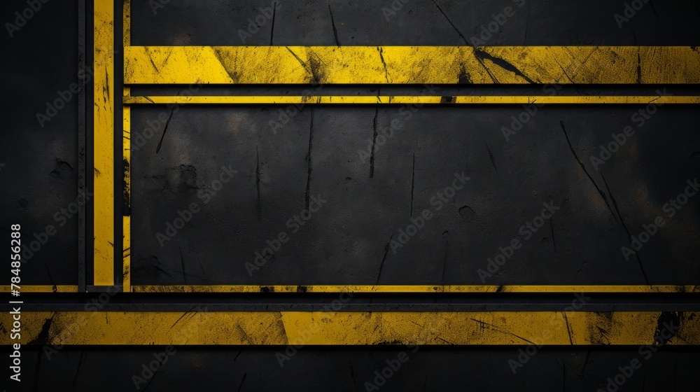old black frame and black stripes of paper on it, style dark black and ...