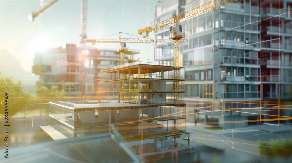 Building Information Modeling (BIM) software being used to plan and ...