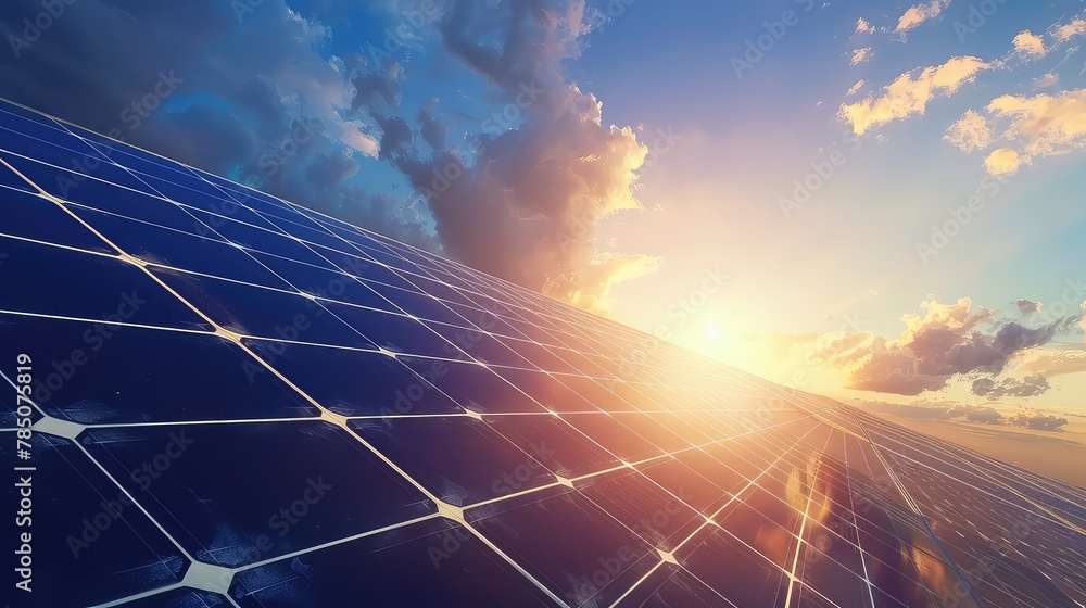 Solar panel. Solar Energy. Solar Cell 3d, Solar park, Background ...