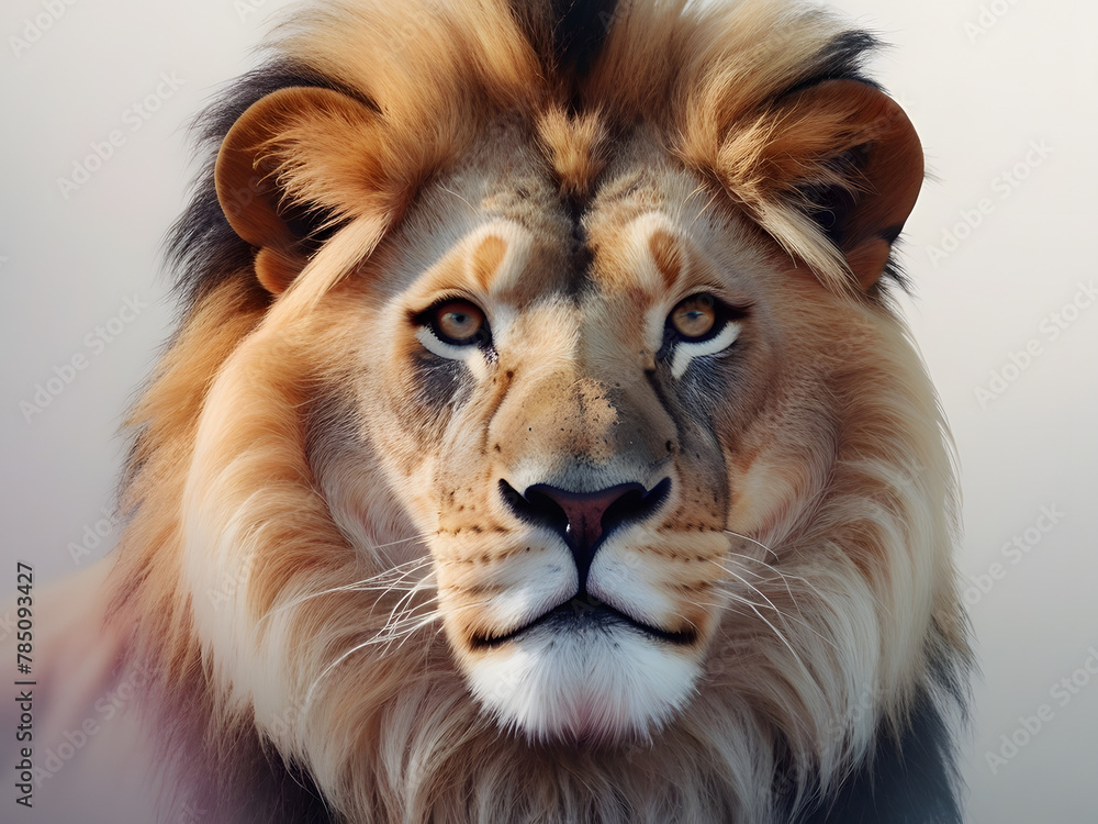 Lion animal abstract wallpaper. Soft background panthera in Pastel ...