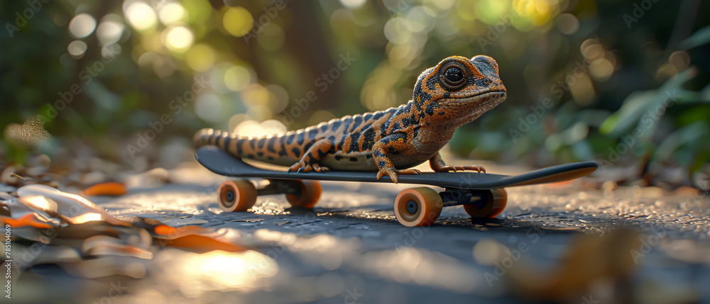 An urban electric skateboard designed like a quick lizard, featured on ...
