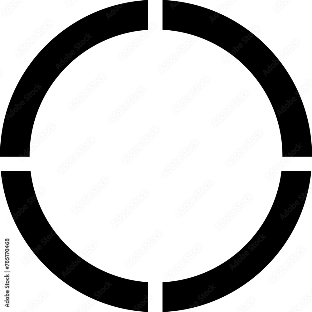Segmented circle icons isolated on a transparent background. Various ...