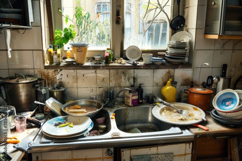 Living with Compulsive Hoarding Syndrome: A Messy Kitchen with Dirty ...