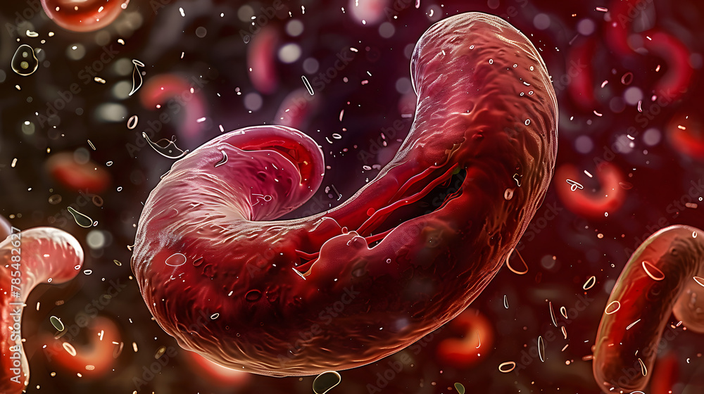 A giant irregularlyshaped sickle cell vastly different from the smooth ...