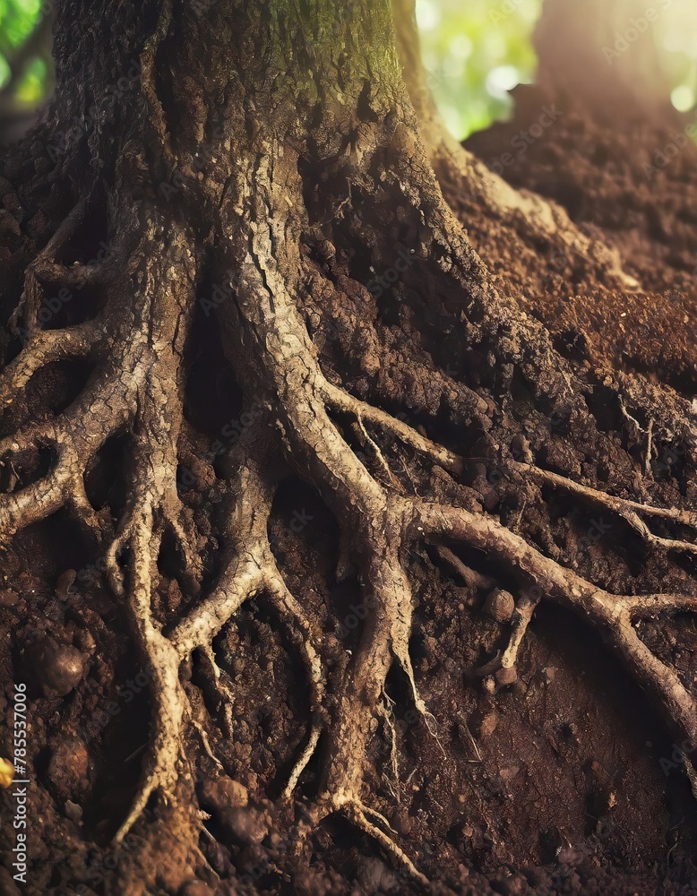 tree roots in soil close up underground texture Stock Photo | Adobe Stock
