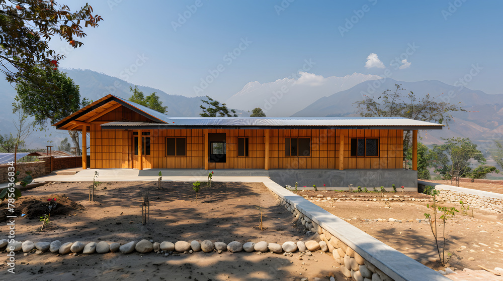 An earthquake-resilient school built with flexible materials and base ...