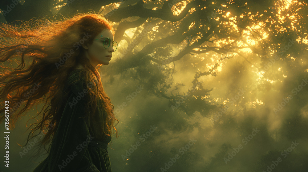 Illustration Stock Mystical Marvel: In a mystical forest shrouded in ...