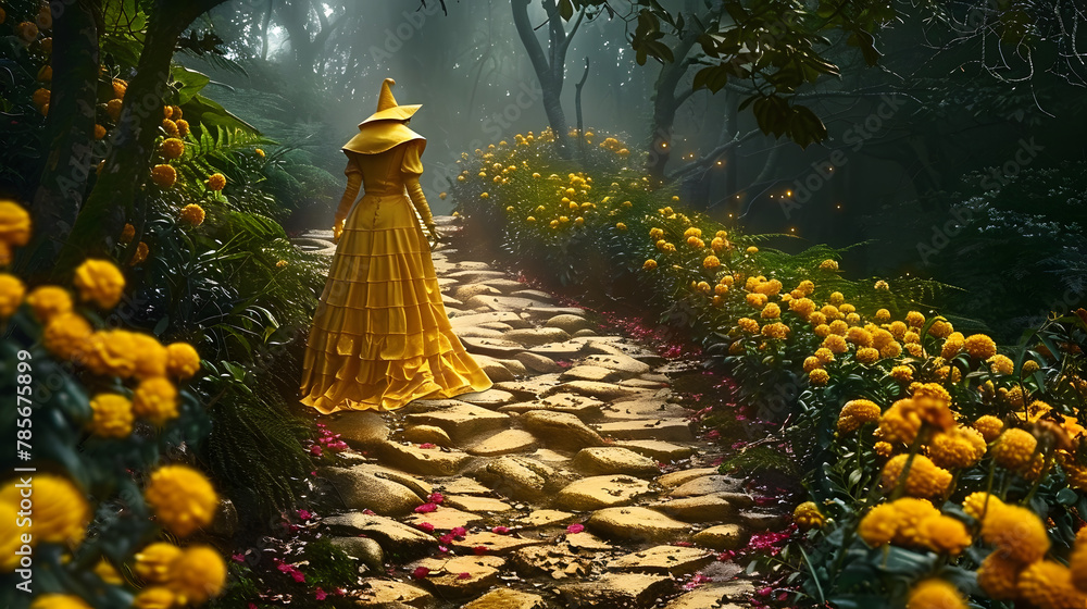 Enchanted Journey Down the Golden Path to Oz. Concept Fantasy ...