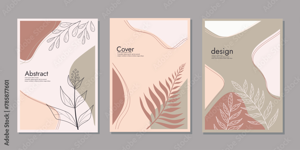 A4 size book cover template for notebooks, school books, catalogs, diaries, planners, brochures ...