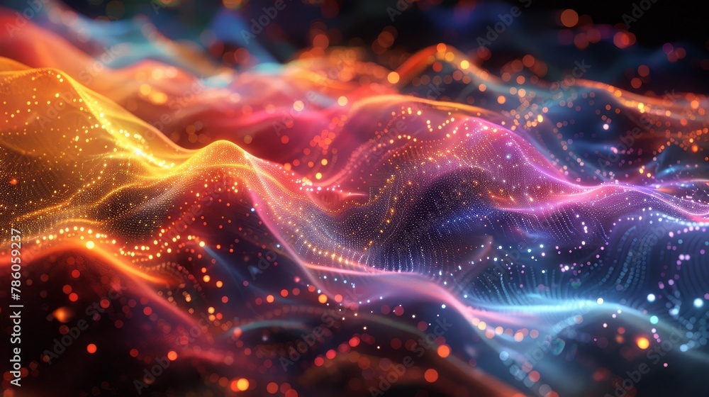 Imagine a digital canvas where a 3D spectrum of lights plays across the ...