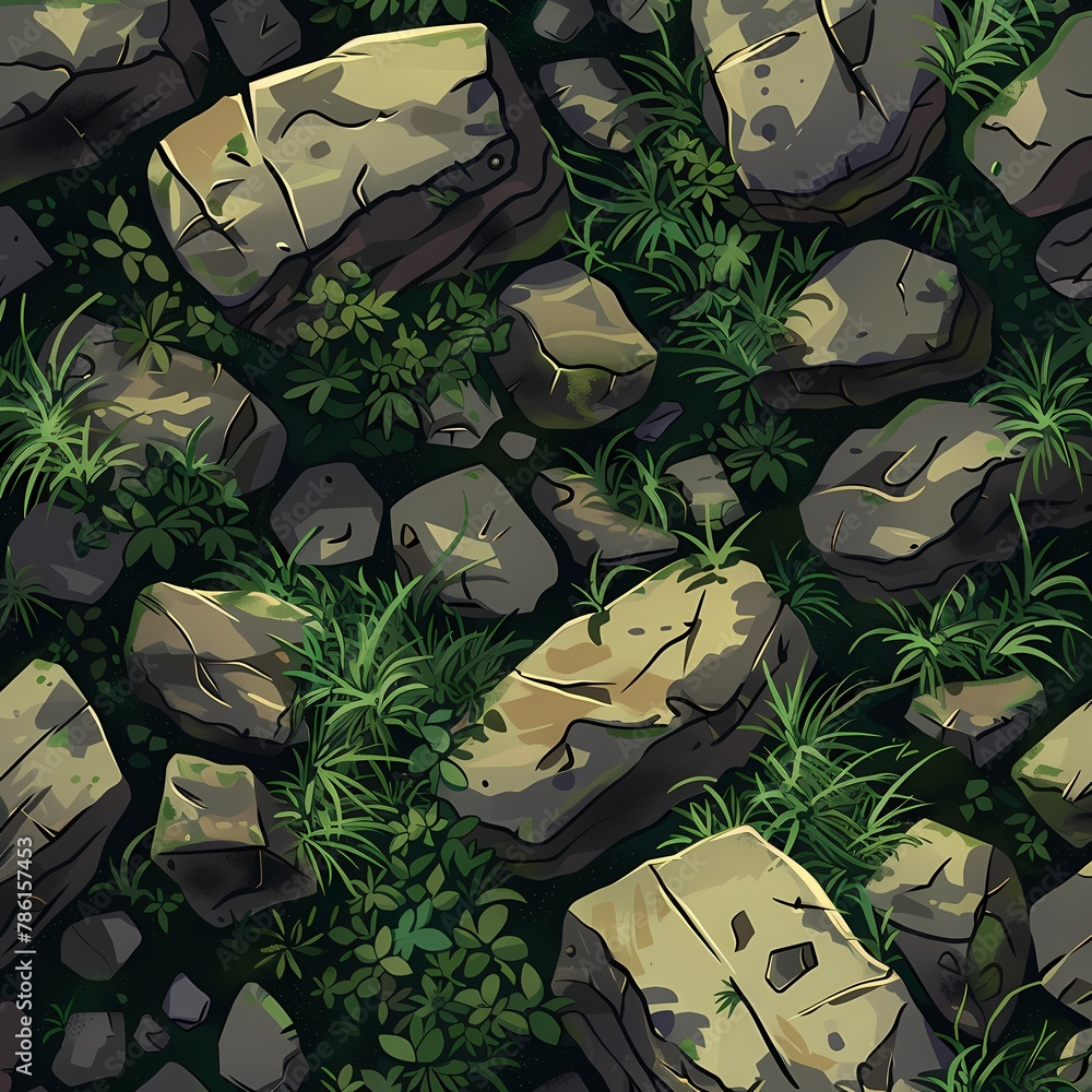 Ground texture, Cartoon Illustration, top view, Pattern Stock ...