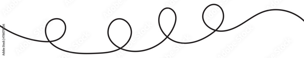 Squiggle line design element. vector illustration. white background ...