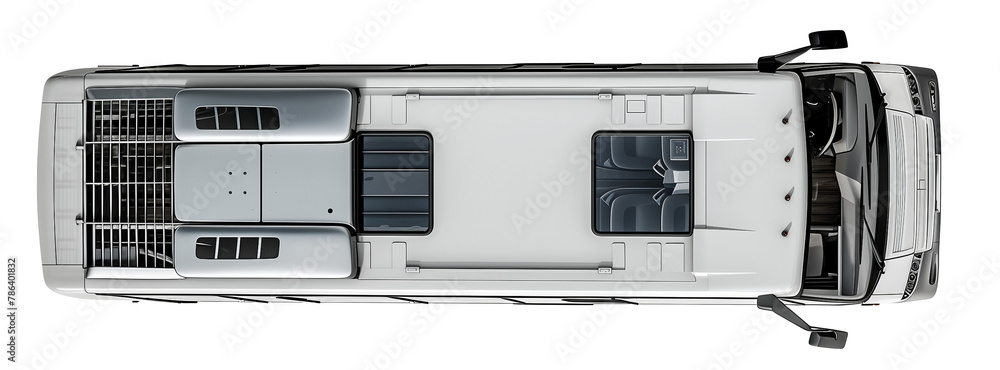 White Public Bus. Masterplan And Urban Planning Realistic Template. Ai ...