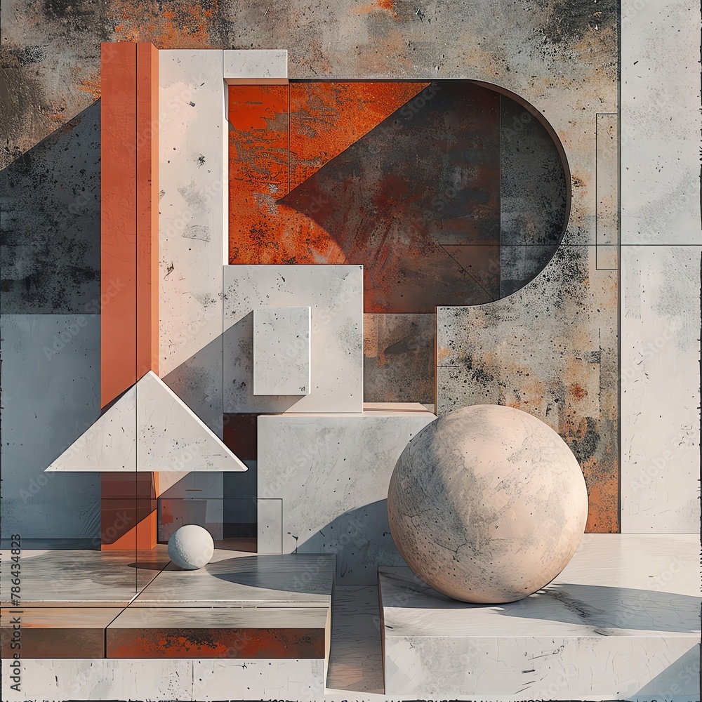 Concrete Art movement, textured surfaces and geometric abstraction ...