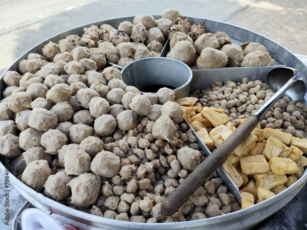 Bakso or baso is an Indonesian meatball, or a meat paste made from beef ...