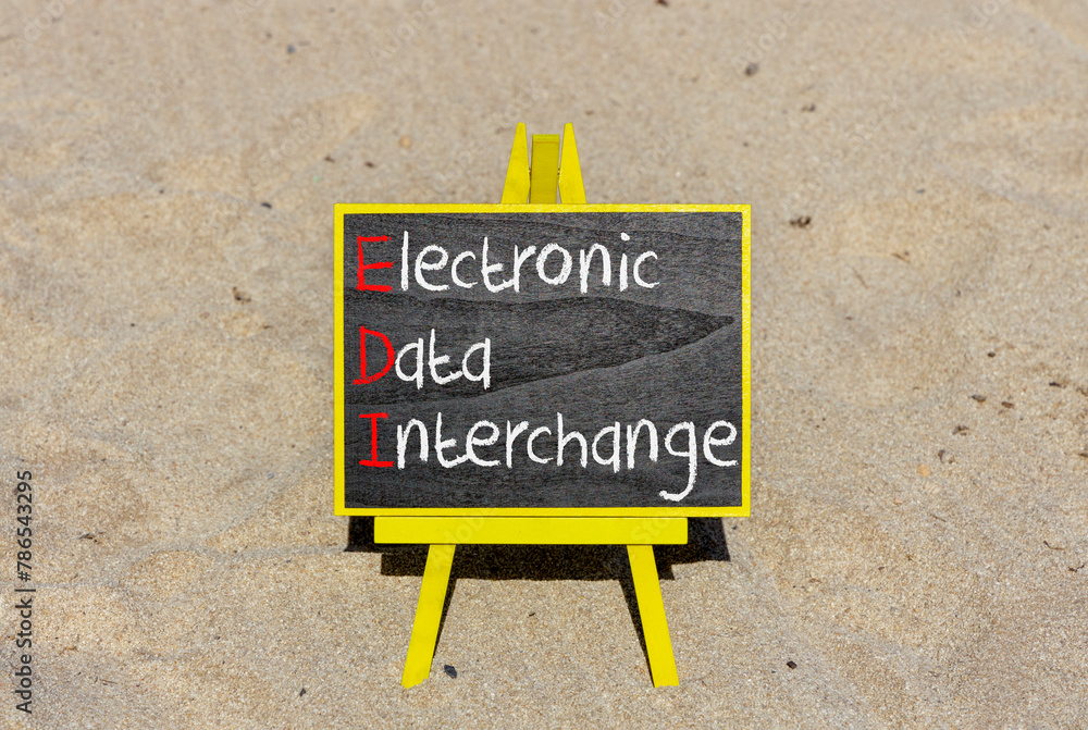 Photo Stock EDI electronic data interchange symbol. Concept words EDI ...