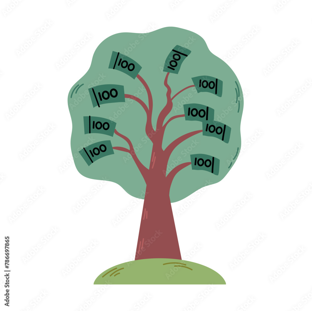Money tree icon clipart avatar logotype isolated vector Stock Vector ...
