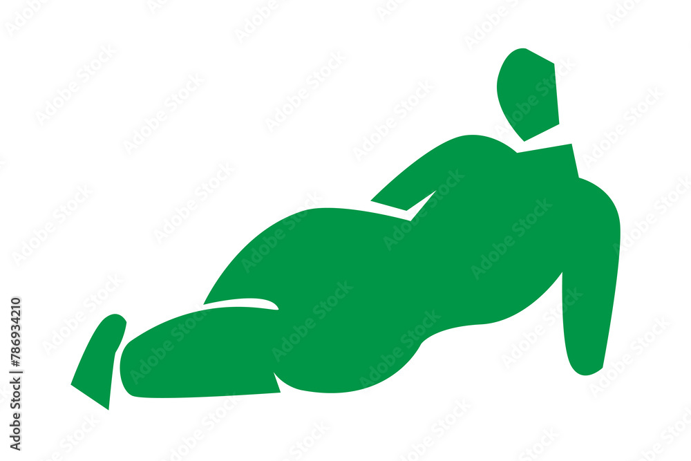 Cut out woman,contemporary pose silhouette,hand drawn blue female body ...