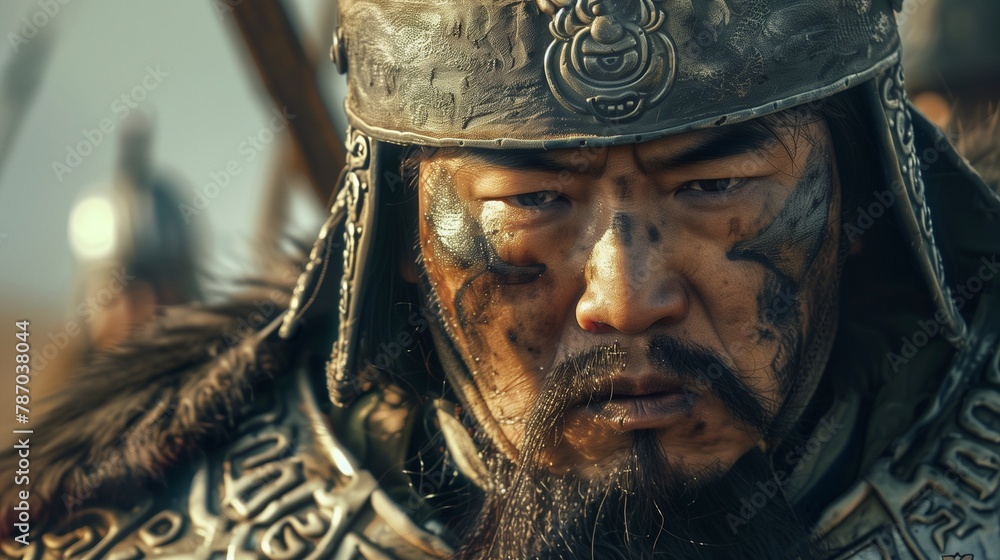 AI generated illustration of Kublai Khan, the leader of the vast Mongol ...