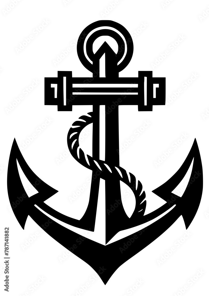 Vector de Stock Anchor SVG, Split Anchor Rope SVG, Anchor Frame SVG, Anchor ClipArt, Monogram ...
