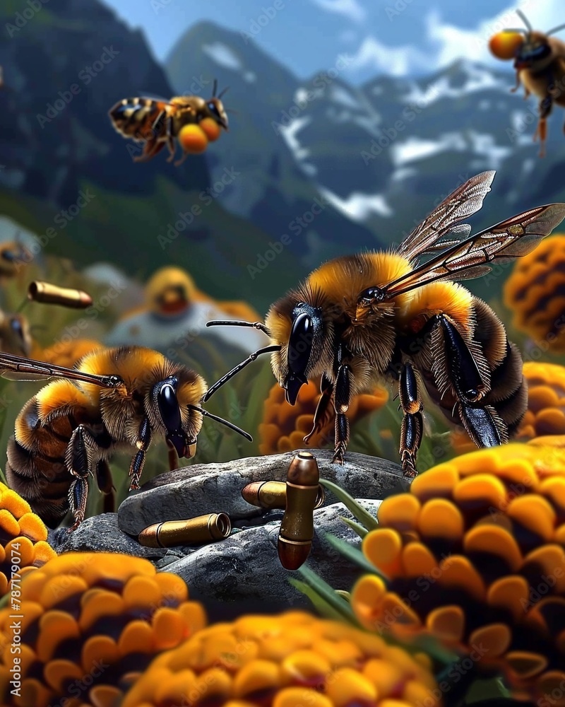 A clumsy bee accidentally shoots itself in the foot, causing a buzz of ...