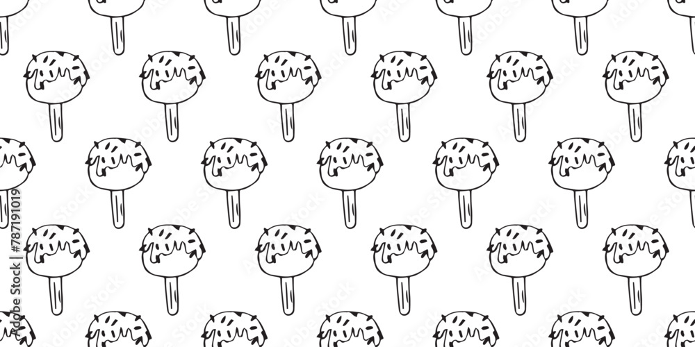 ice cream. doodle. black lines. sweet. summer. cooling. sketch ...