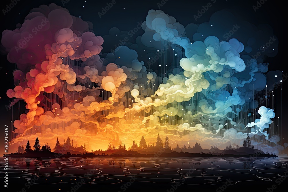 Abstract background illustrating the diverse symbolic meanings of a ...
