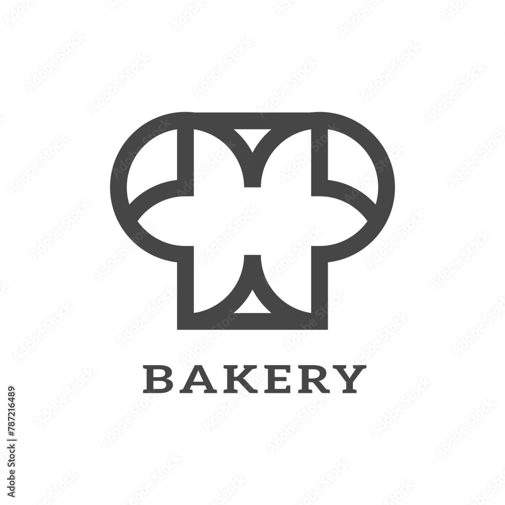 Bakery Logo Design Modern Bakery Template, Minimalist Bakery with a hat ...