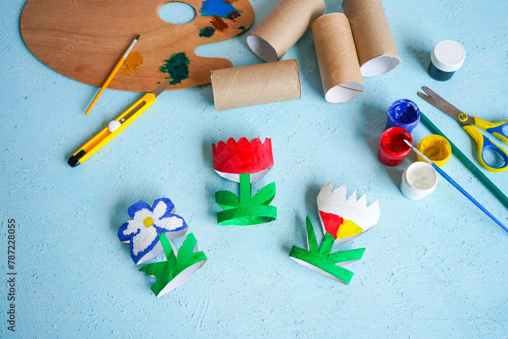 toilet paper roll craft concept for kid and kindergarten, DIY, tutorial ...