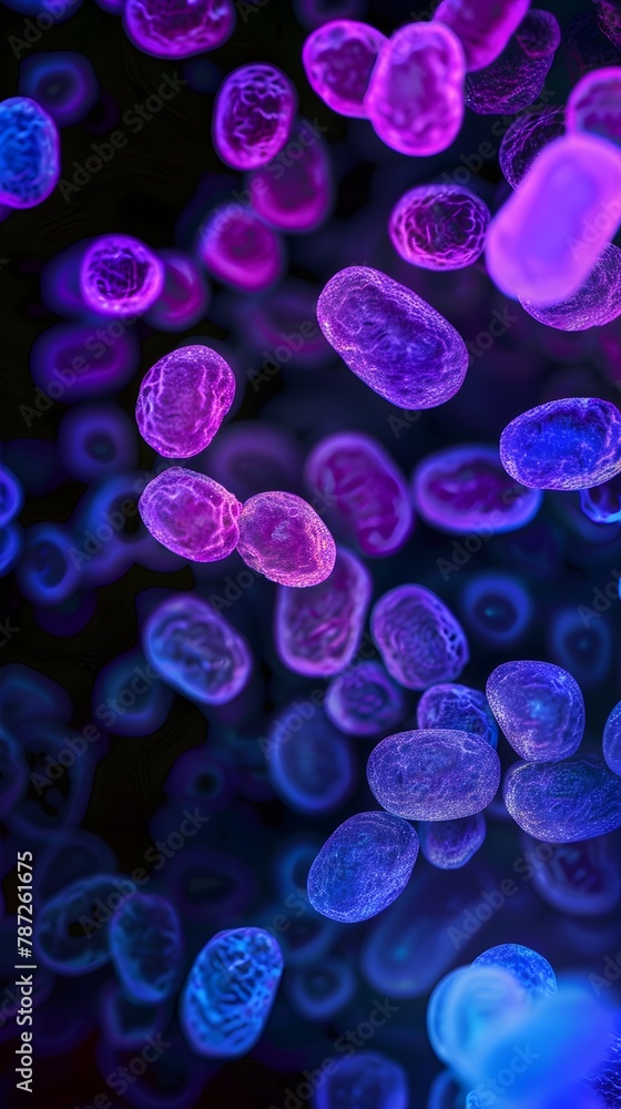 Streptococcus Bacteria Glowing Under Ultraviolet Fluorescence ...
