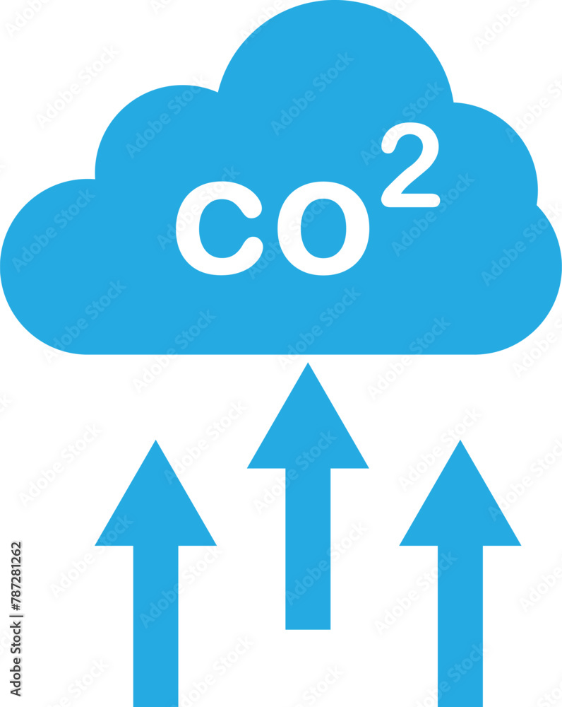 Image vectorielle Stock Reduce co2 gas icon set. carbon reduction cloud ...
