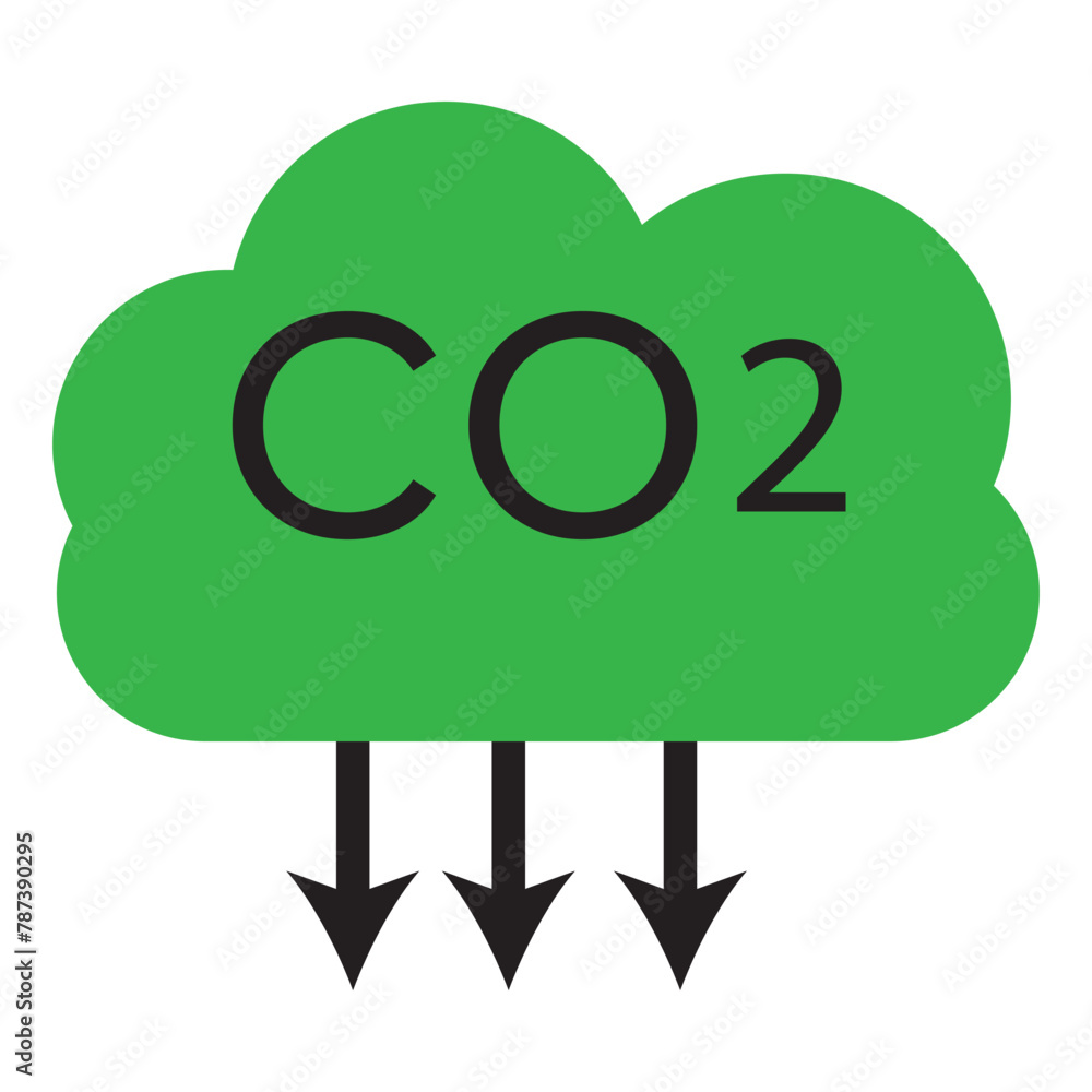 Set of co2 emissions cloud icons. Carbon dioxide, smog pollution concept, smoke pollutant damage ...