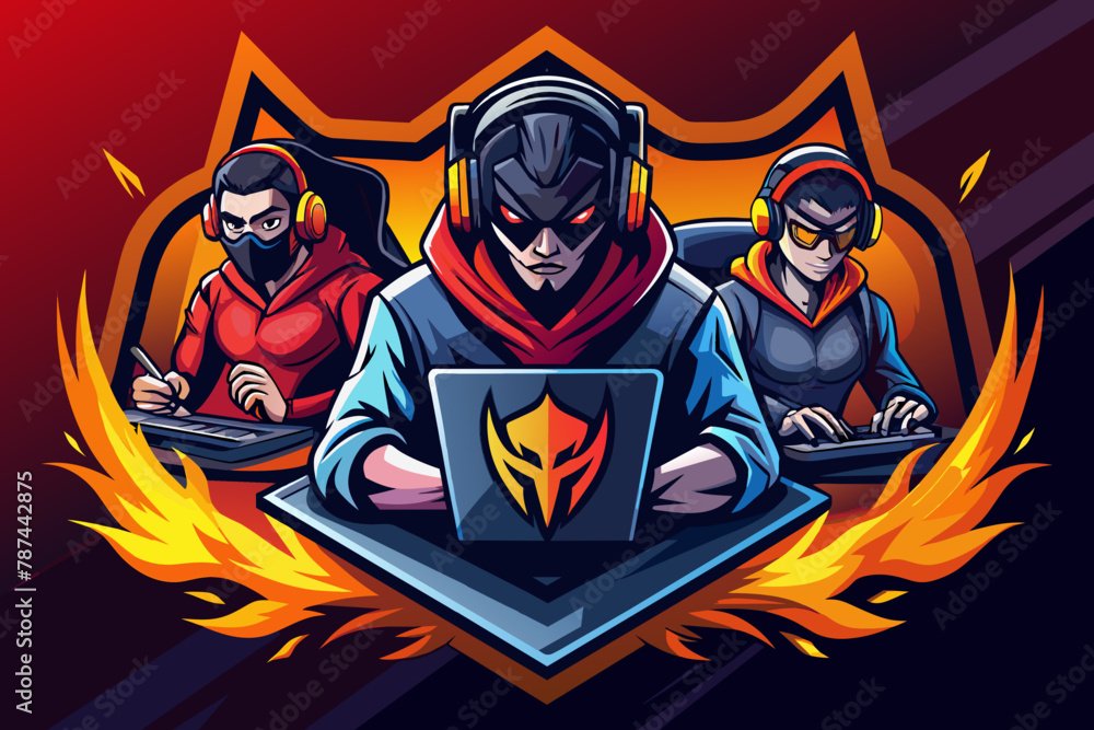 Introducing our dynamic esports logo sleek and modern, it features ...