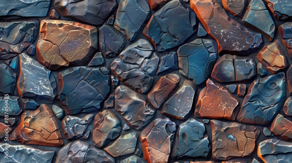 seamless texture of cobblestone with irregular shapes and a variety of ...