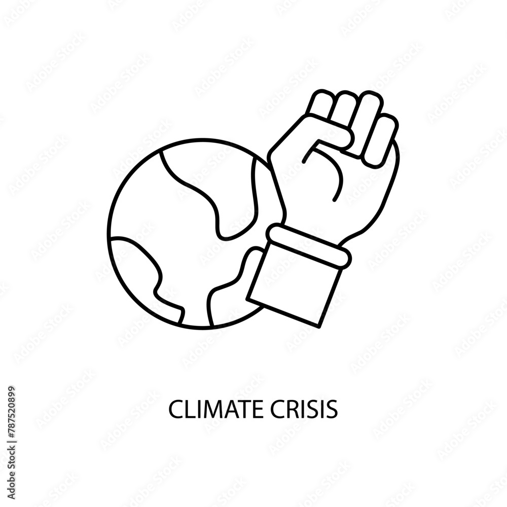 climate crisis concept line icon. Simple element illustration. climate ...