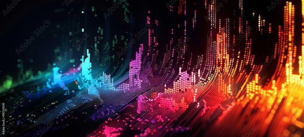 Digital wave spectrum with dynamic particle system in a data flow ...