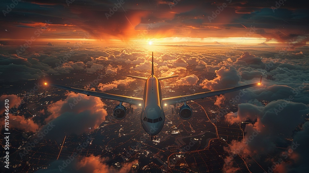 Foto de Stock Airplane, aircraft, jet, plane, airliner, aviation ...