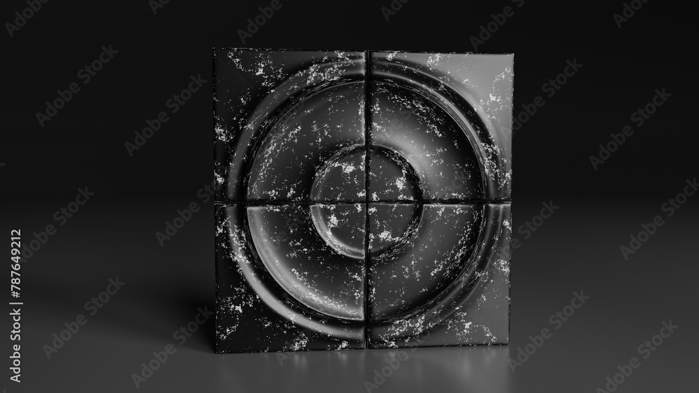 3D Black Marble tiles with infinite background 8k, Italian Carrara ...