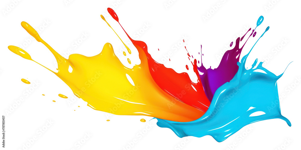 PNG Paint splash color line art white background. Stock Illustration ...